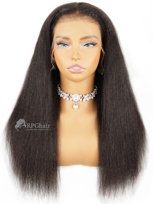 Coarse Yaki With Hybrid 4C Kinky Edges Invisi-Strap Snug Fit Glueless 360 HD Lace Wig [ISW02]