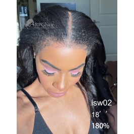 Coarse Yaki With Hybrid 4C Kinky Edges Invisi-Strap Snug Fit Glueless 360 HD Lace Wig [ISW02]